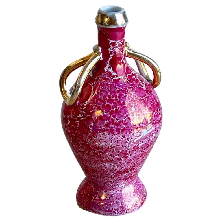 Italian Limoges Porcelain Burgundy and Gold For Sale at 1stDibs