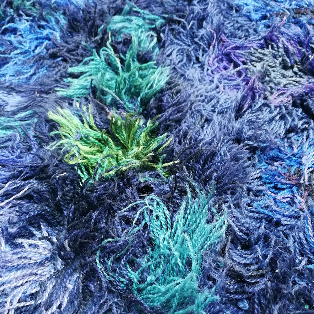 Italian Long Blue Pile Wool Carpet, 1970s For Sale at 1stDibs | the ...