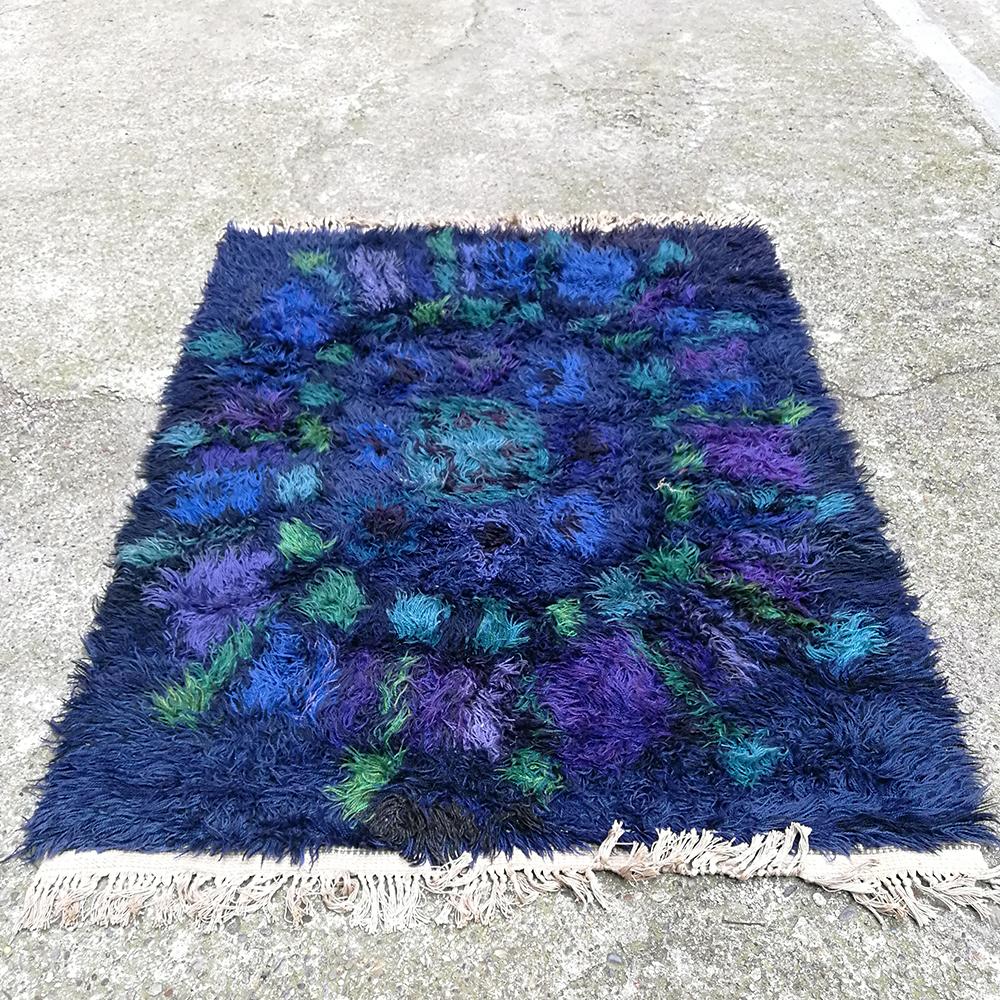 Italian Long Blue Pile Wool Carpet, 1970s For Sale at 1stDibs | the ...