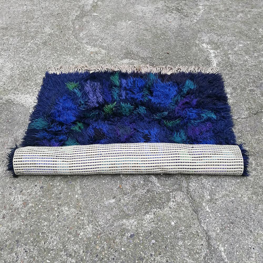 Italian Long Blue Pile Wool Carpet, 1970s For Sale at 1stDibs | the ...