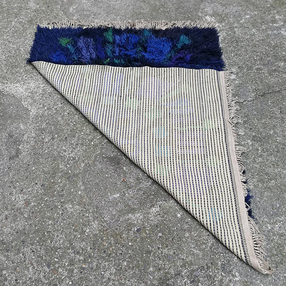 Italian Long Blue Pile Wool Carpet, 1970s For Sale at 1stDibs | the ...