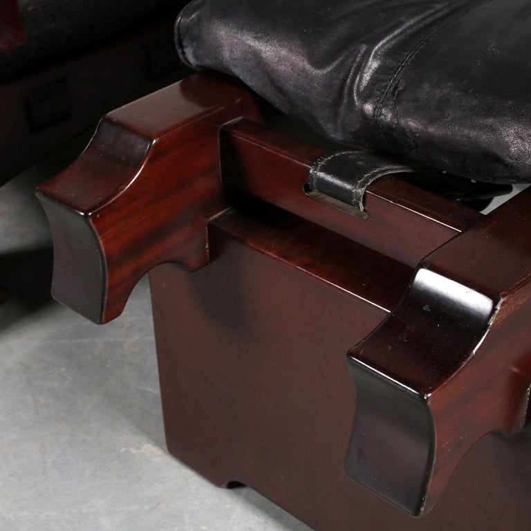 Italian Lounge Chair with Foot Stool by Luciano Frigerio, 1970 For Sale ...