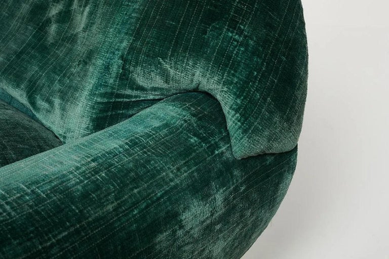 Italian Lounge Chairs on Platform Bases, Pair For Sale at 1stDibs