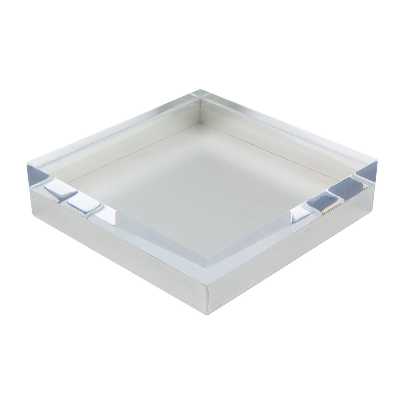 Vintage George Bullitt Lucite and Chrome Box at 1stDibs