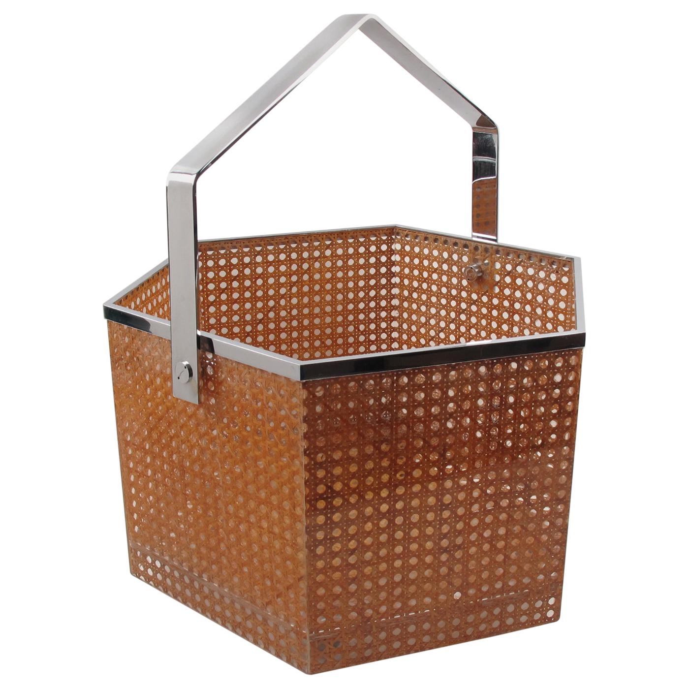 Dorothy Thorpe Lucite, Chrome and Mirror Magazine Rack at 1stDibs