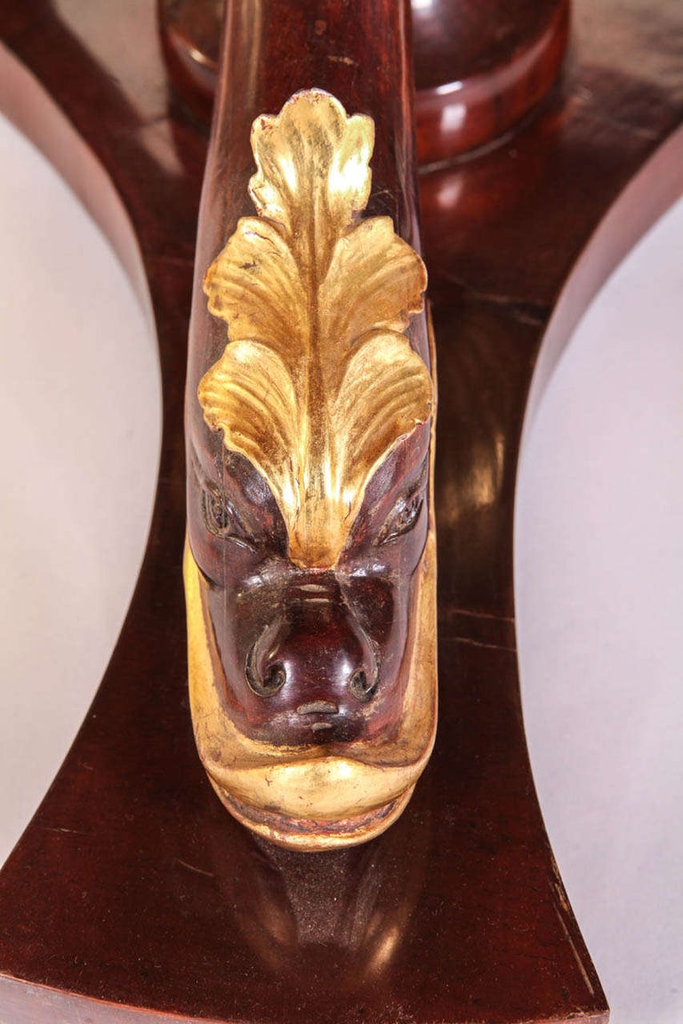Italian Mahogany and Parcel-Gilt Centre Table For Sale at 1stDibs