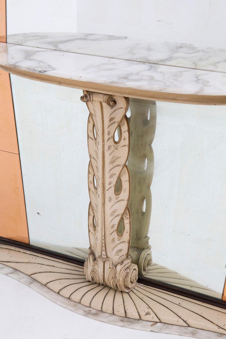 Italian Manifacture Pink Wall Mirror by Dassi For Sale at 1stDibs