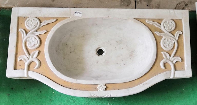 Italian Marble Antique Style Inlaid Sink For Sale at 1stDibs | italian ...