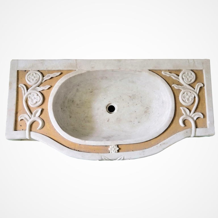 Italian Marble Antique Style Inlaid Sink For Sale at 1stDibs | italian ...