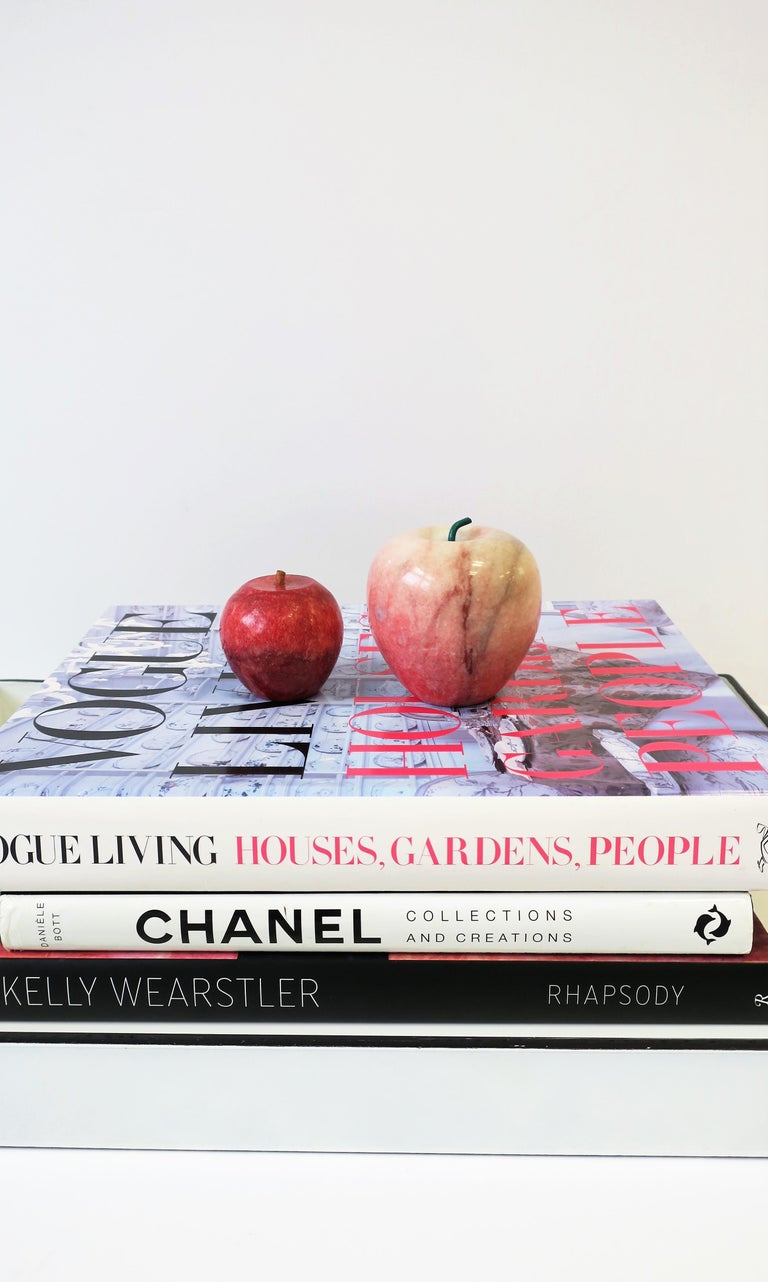 Italian Modern Marble Apple Fruit Sculptures For Sale at 1stDibs
