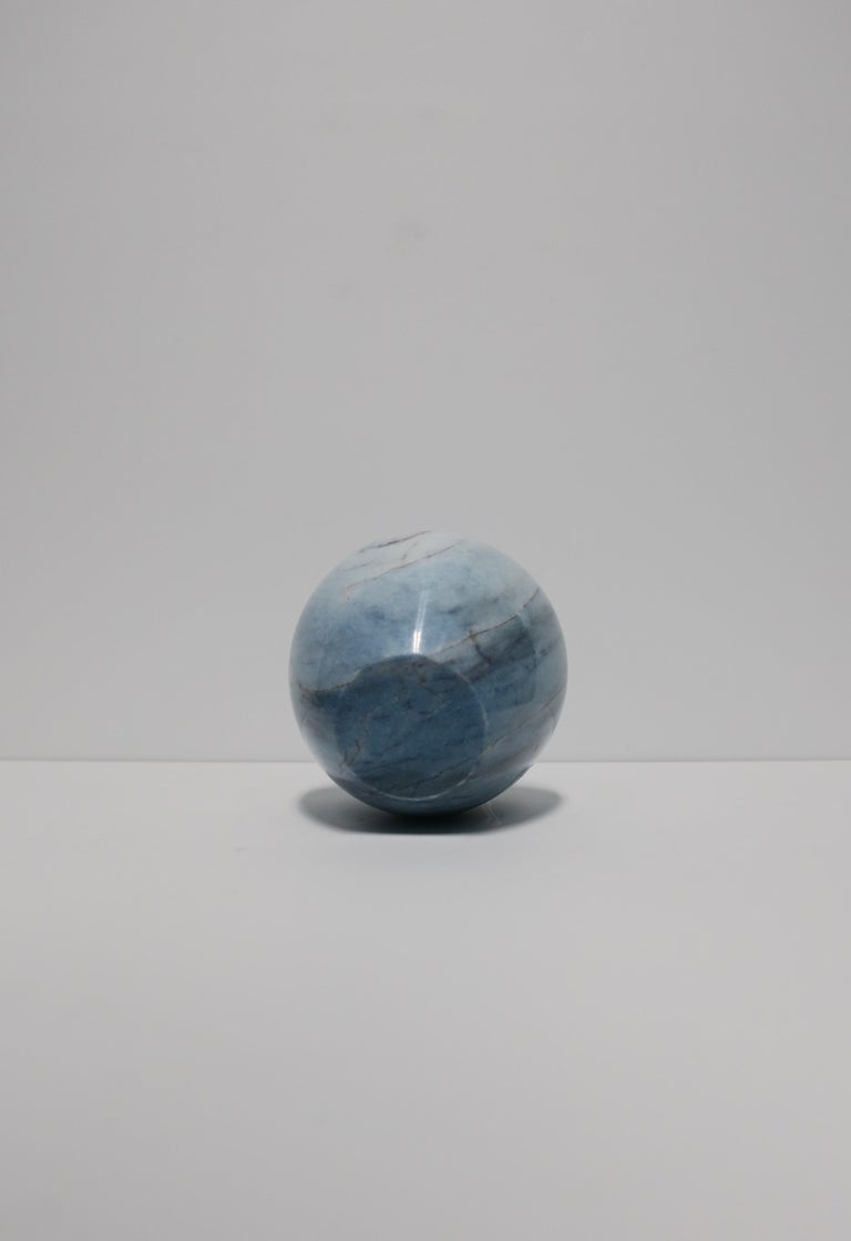 Italian Marble Blue and White Urn Vase at 1stDibs