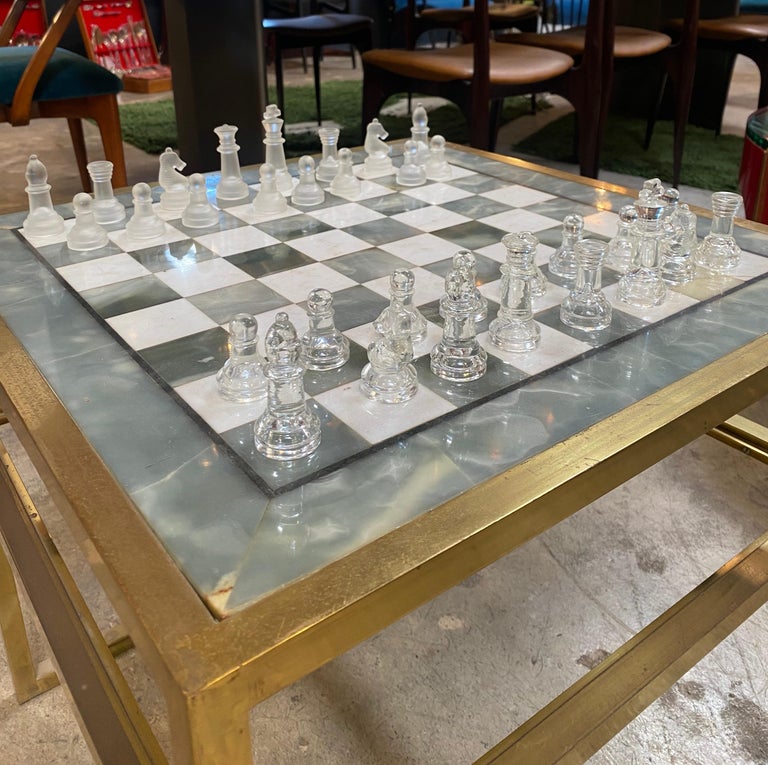 Italian Marble Chess Board, Early 20th Century at 1stDibs