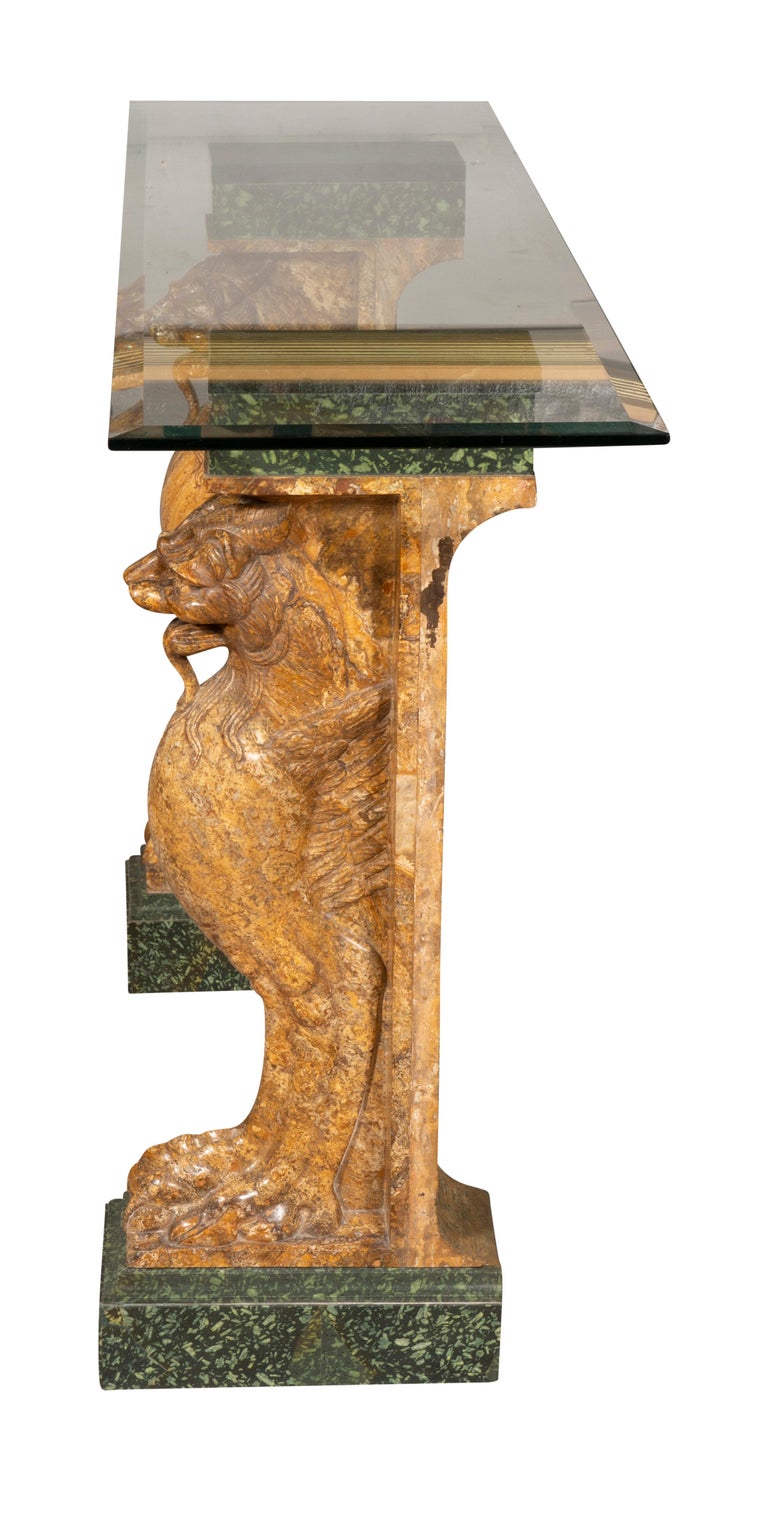 Italian Marble Console Table For Sale at 1stDibs