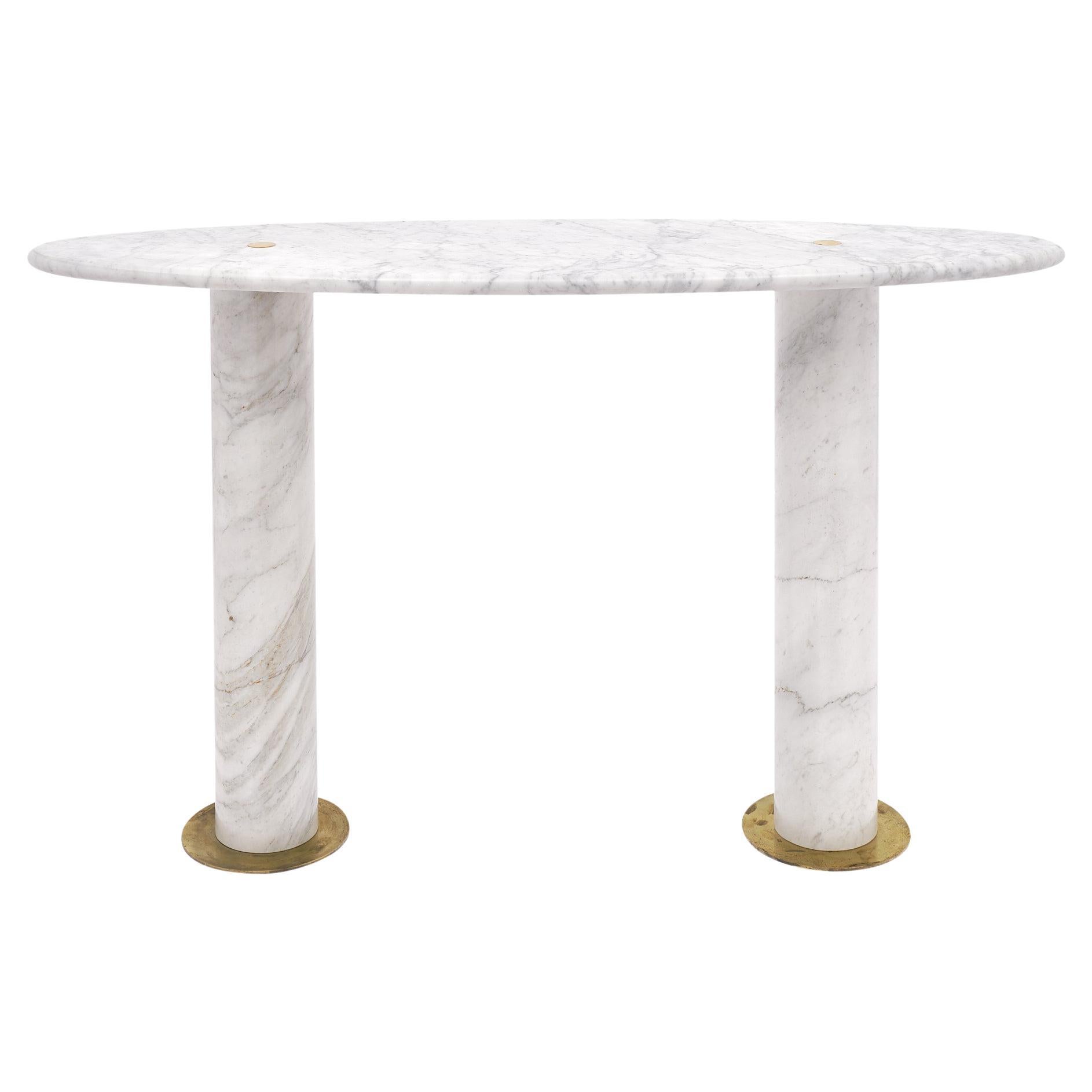 Italian Marble Console Table Attributed to Artedi at 1stDibs