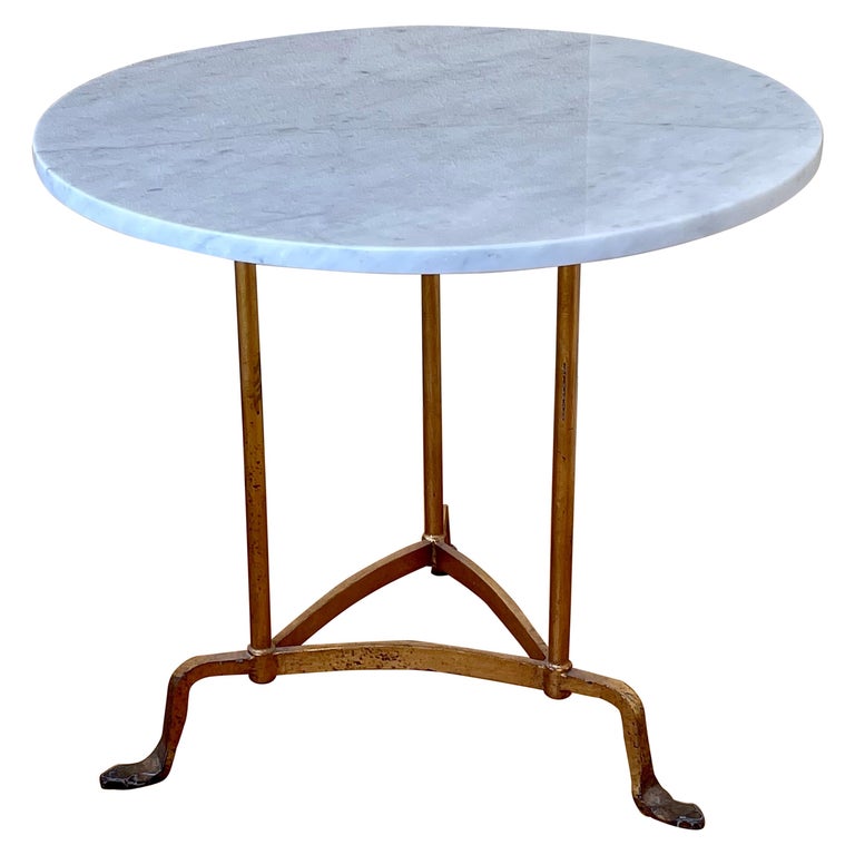 Italian Marble and Gold Guild Gueridon Occasional Table For Sale at 1stDibs