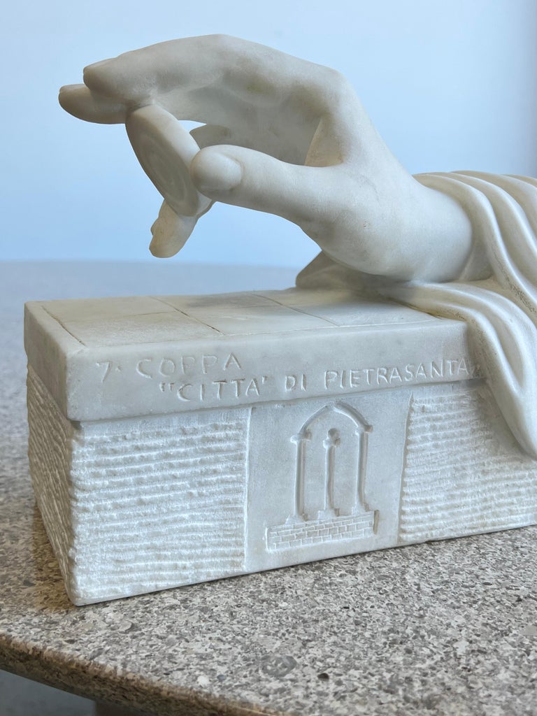 Italian Marble Hand Carved Sculpture For Sale at 1stDibs