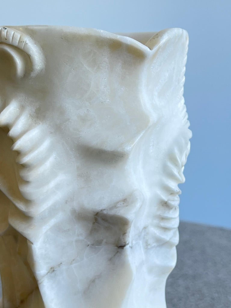 Italian Marble Large Carved Vase For Sale at 1stDibs