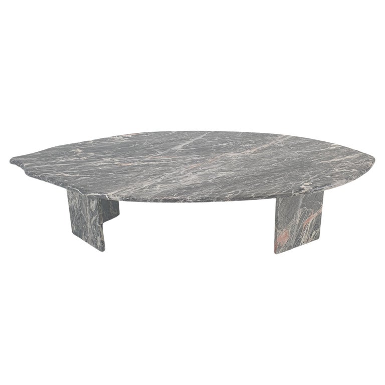 Italian Marble Leaf Shape Coffee Table, 1980's For Sale at 1stDibs