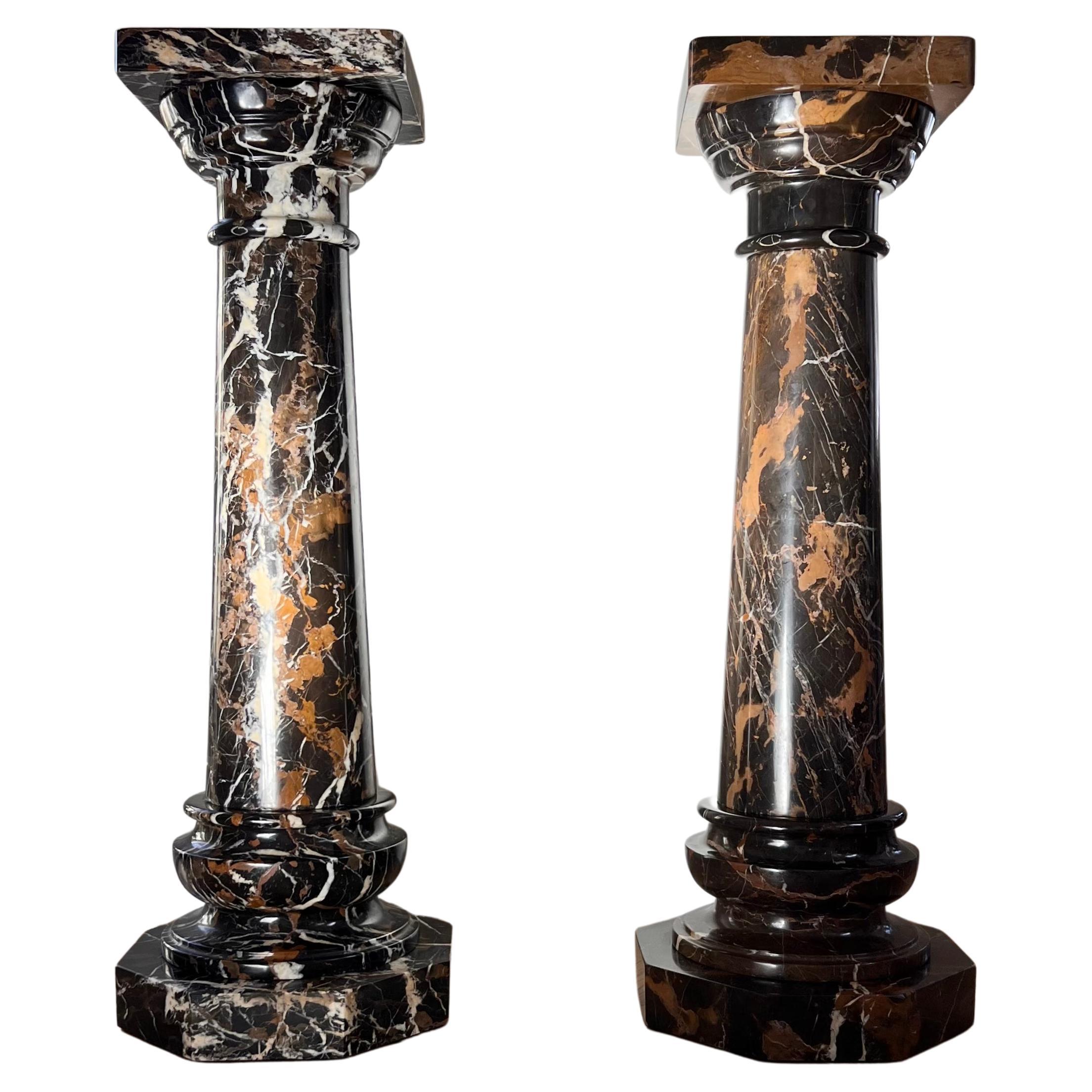 Superb Pair of Pink Marble Pedestal Bust Plinths French Early 20th ...