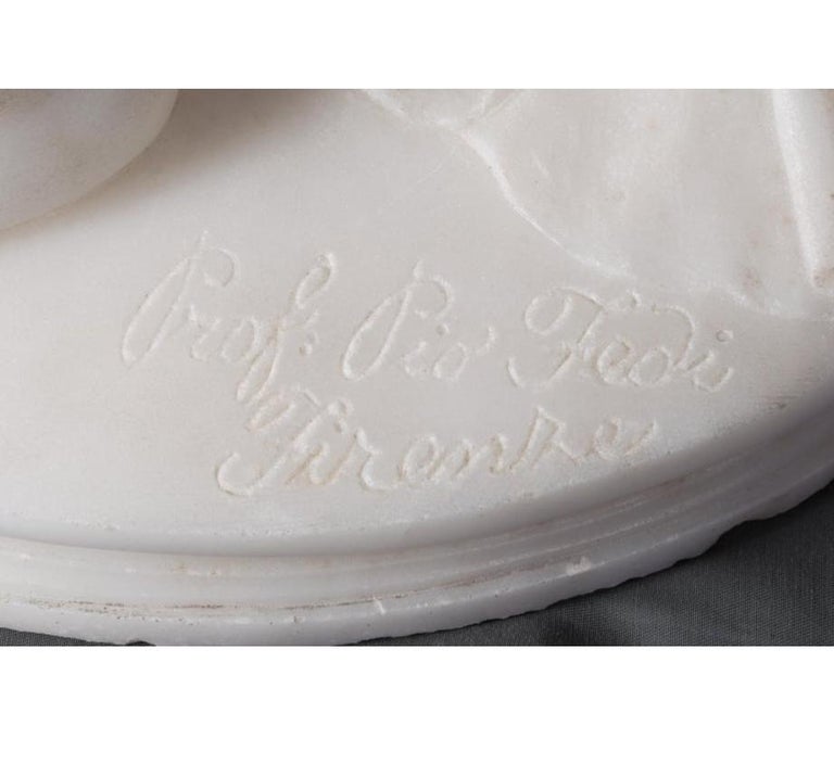 Italian Marble Sculpture of a Cherub Forging Love by Pio Fedi For Sale ...