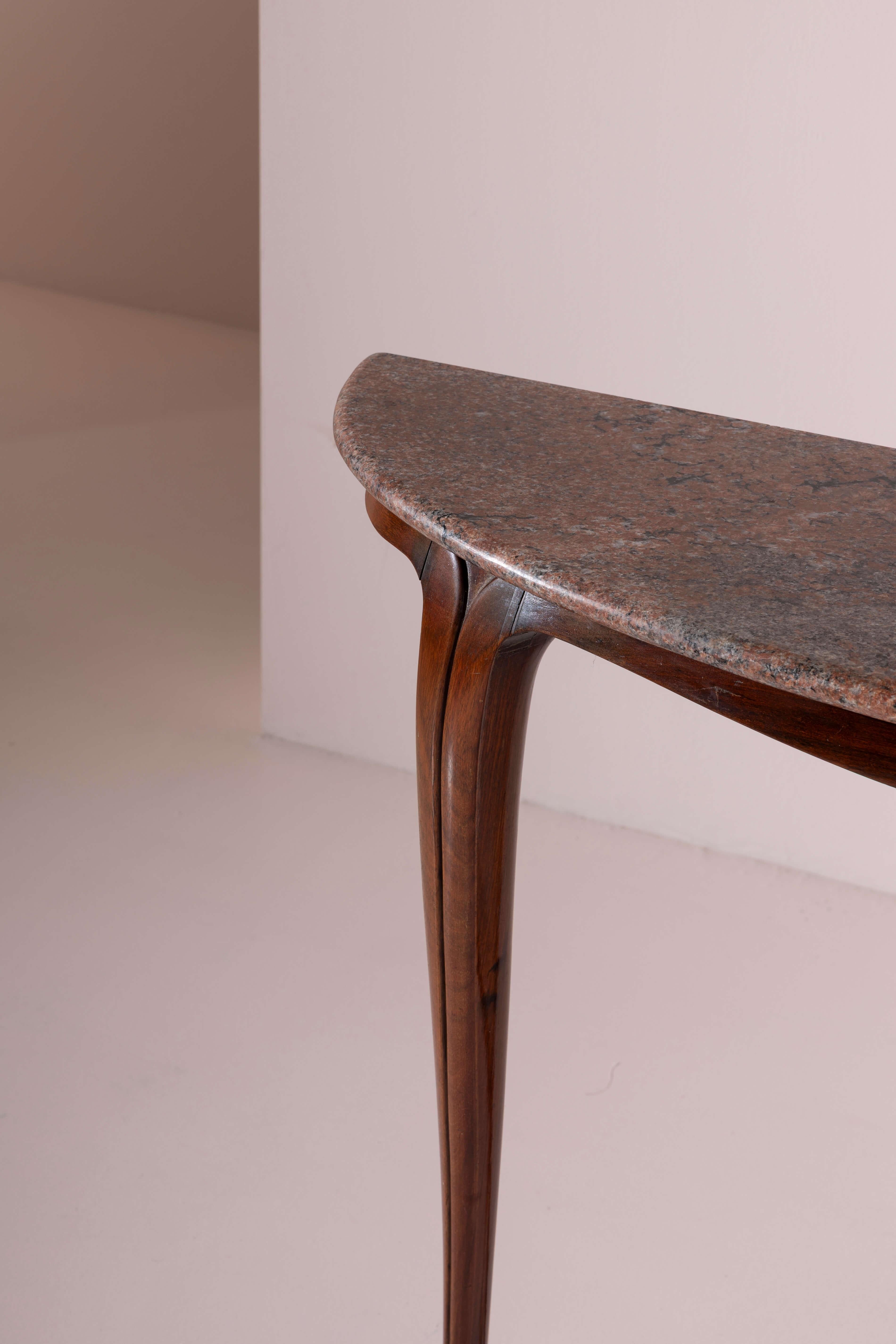 Italian Marble-Top Console Table in the Style of Guglielmo Ulrich ...