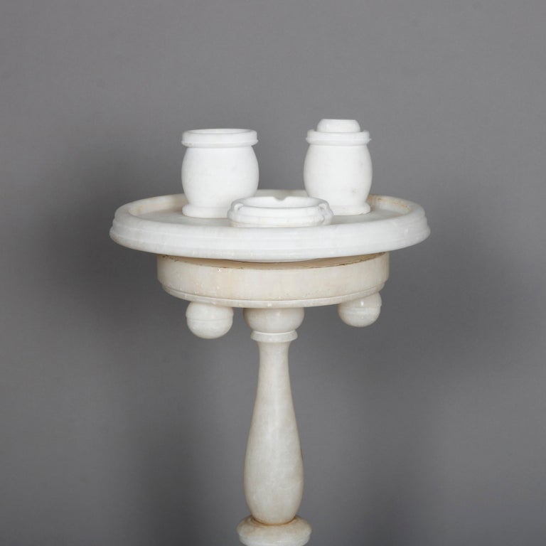 Italian Marble Turned Column Smoking Table, 20th Century at 1stDibs