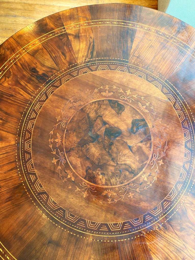 Italian Marquetry Table, circa 1850 For Sale at 1stDibs