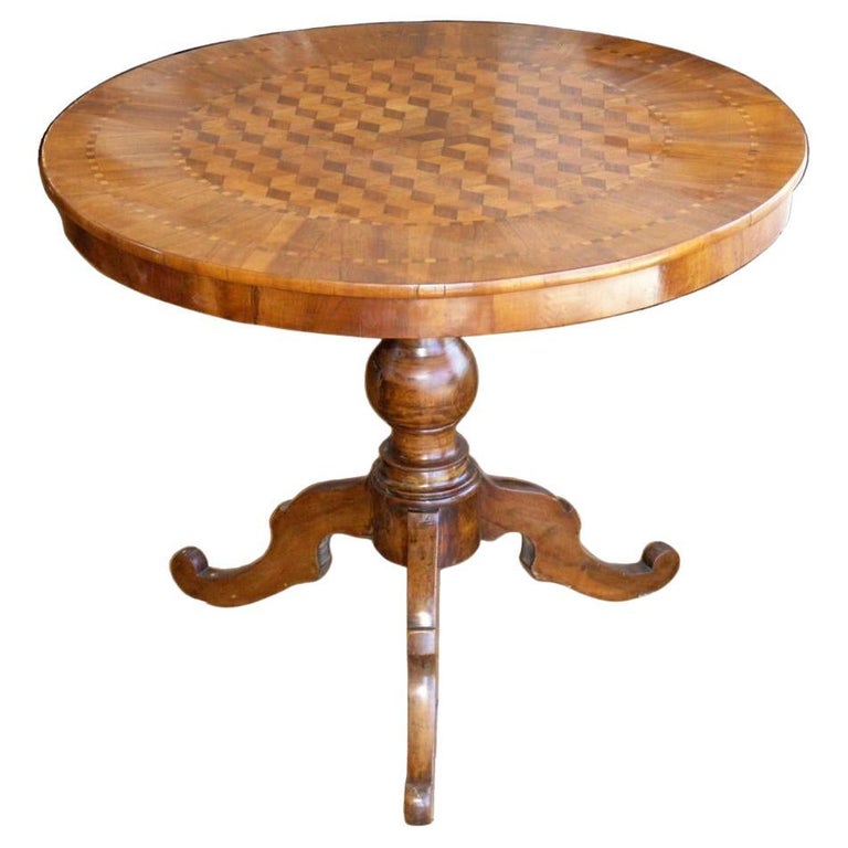 Italian Marquetry Table, circa 1850 For Sale at 1stDibs