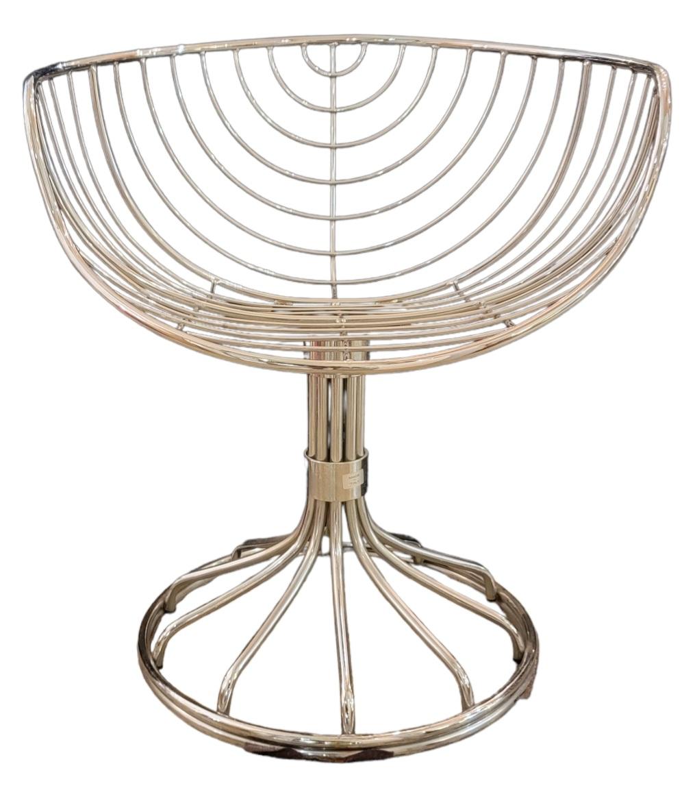 Italian MCM Pan Am 1960s Chrome Swivel Chairs by Gaston Rinaldi For ...