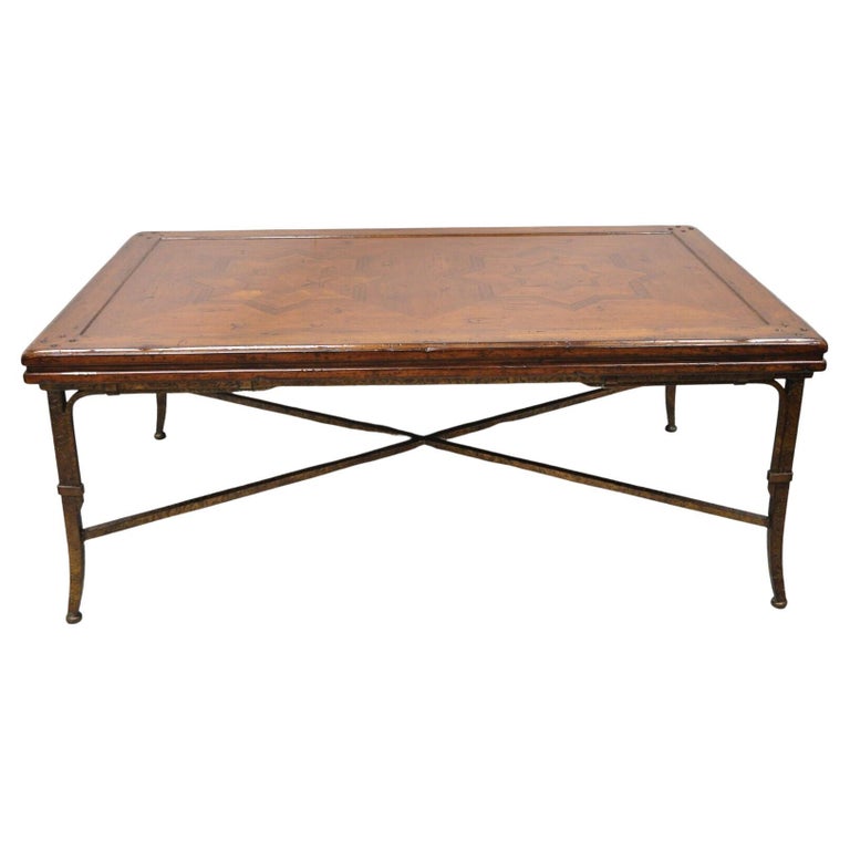 Italian Mediterranean Style Marquetry Inlay Maitland Smith Style Coffee ...