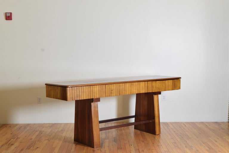 Italian Mid 20th Cen. Shaped Oak 3-Drawer Center/Console Table, circa ...