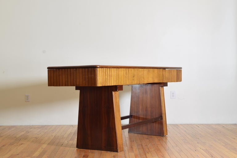 Italian Mid 20th Cen. Shaped Oak 3-Drawer Center/Console Table, circa ...