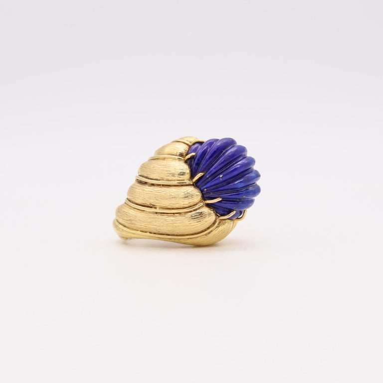 Italian Mid Century 1960 Cocktail Ring In 18Kt Gold With 28.22 Cts ...