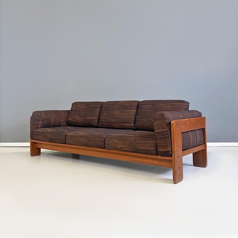 Italian Midcentury Beech and Cotton Bastiano Sofa by Tobia Scarpa for ...