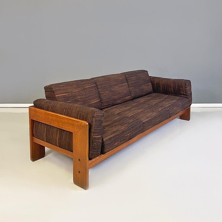 Italian Midcentury Beech and Cotton Bastiano Sofa by Tobia Scarpa for ...