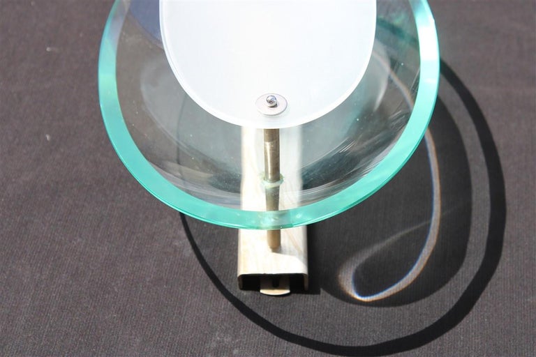 Italian Mid-Century Concave Glass Wall Lamp 1950s Fontana Arte Style ...