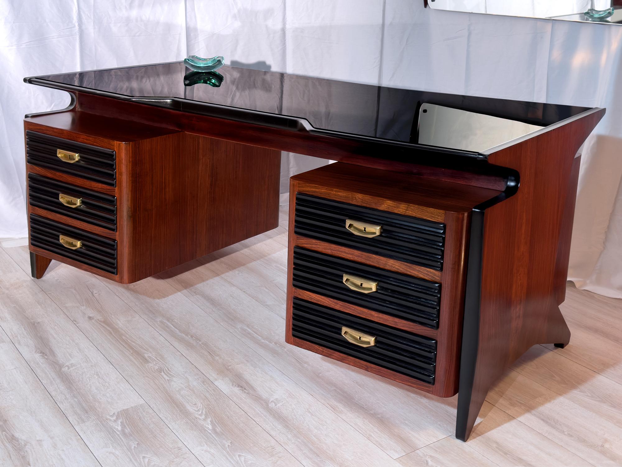 Italian Mid-Century Executive Desk with Dattilo by Osvaldo Borsani ...