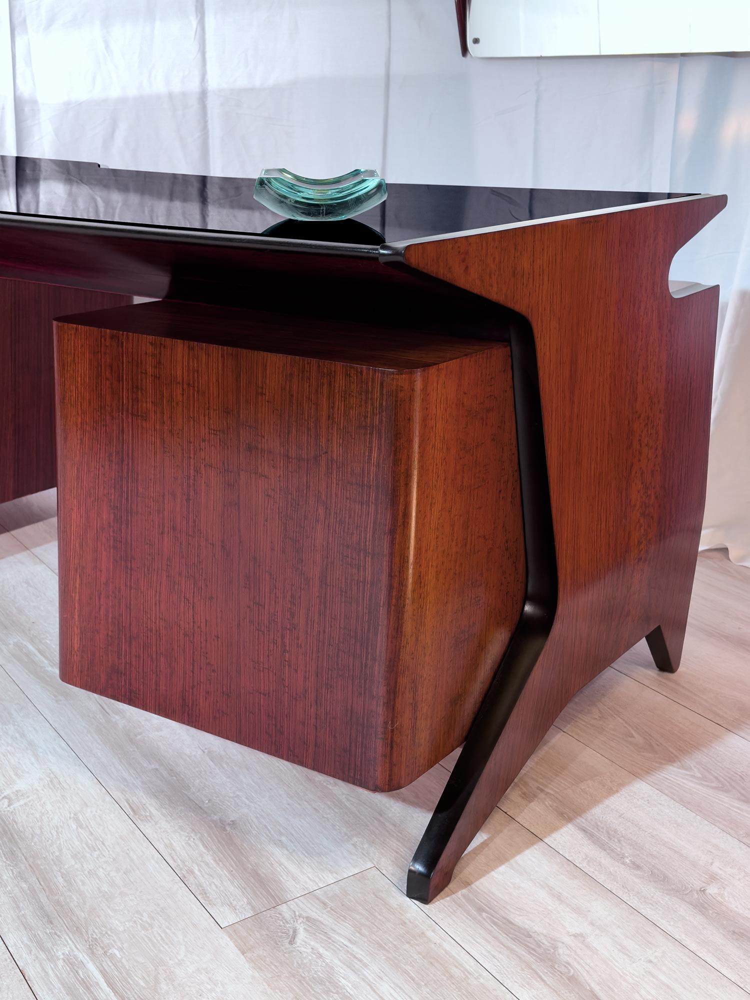 Italian Mid-Century Executive Desk with Dattilo by Osvaldo Borsani ...