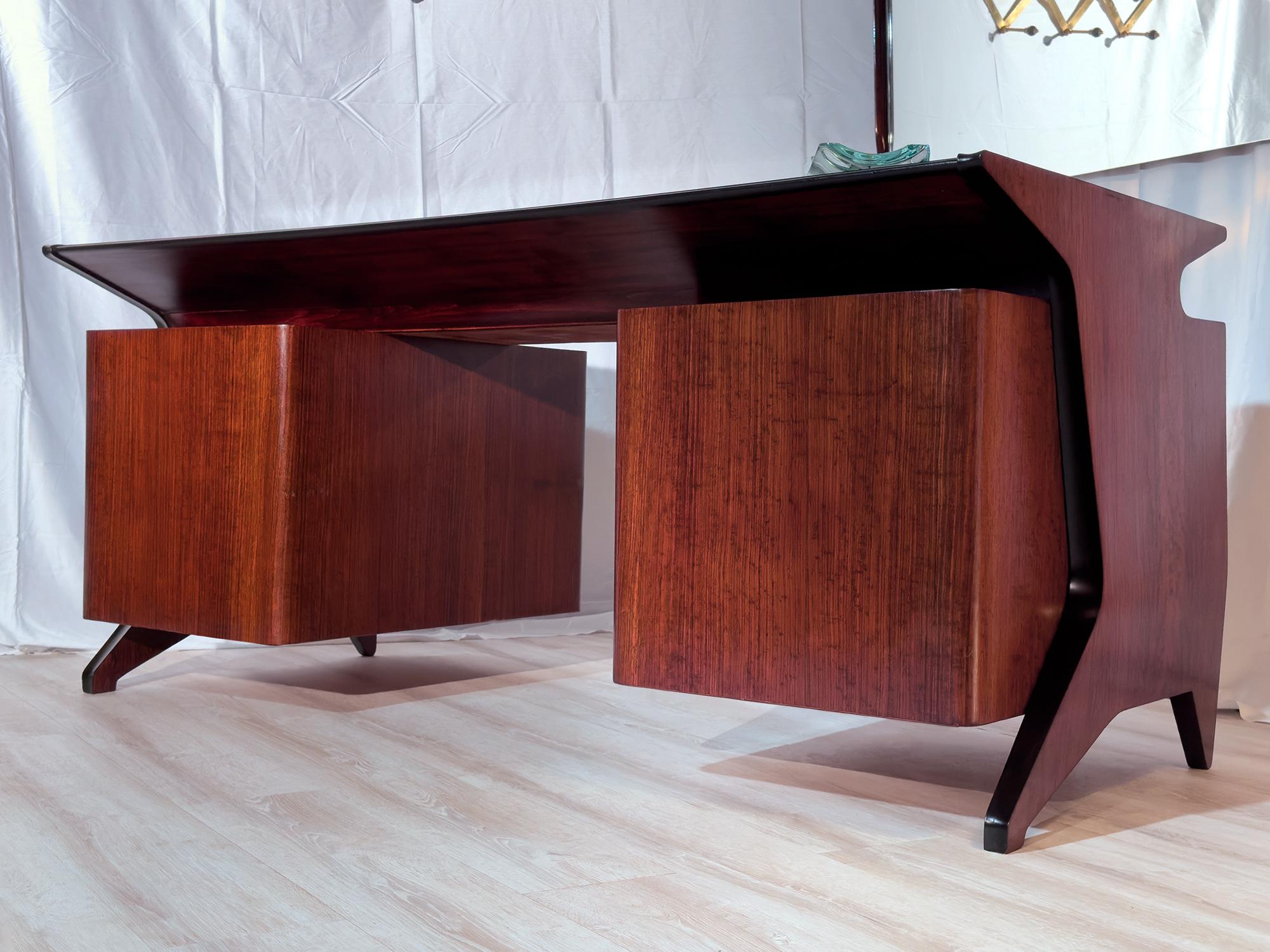 Italian Mid-Century Executive Desk with Dattilo by Osvaldo Borsani ...