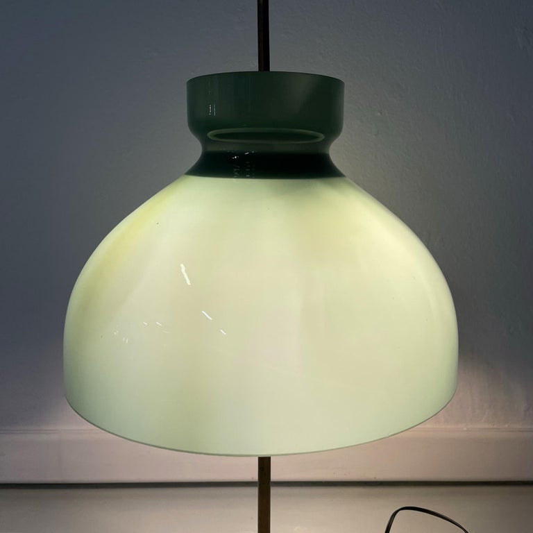 Italian Mid-Century Glass and Brass Table Lamp LTA3 by Gardella Azucena ...