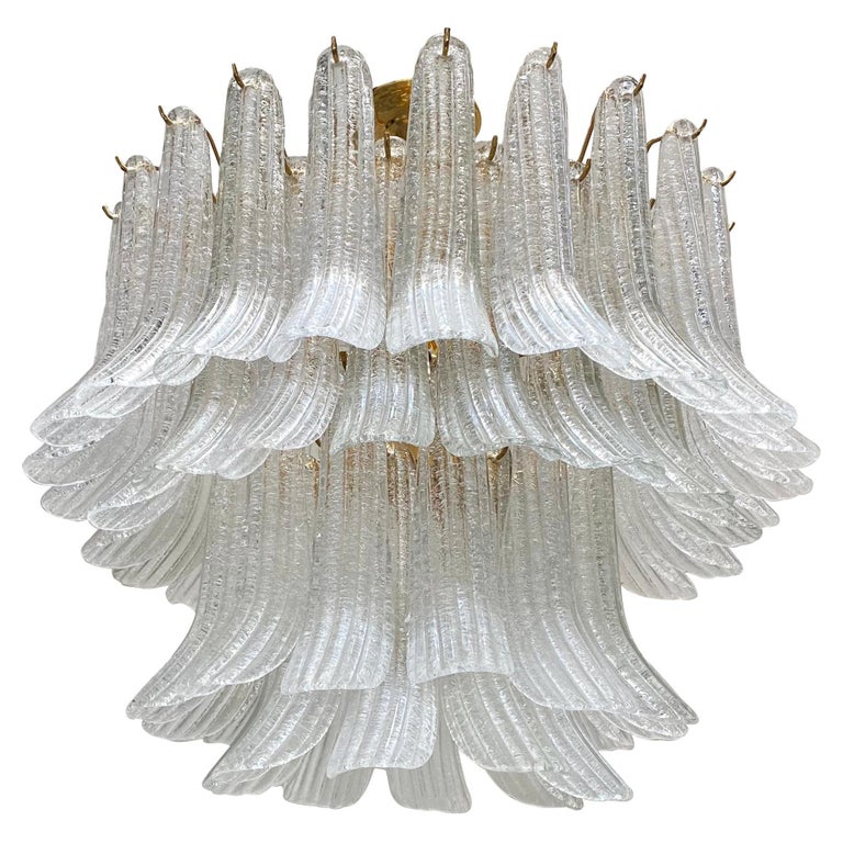 Italian Mid Century Glass Light Fixture For Sale at 1stDibs