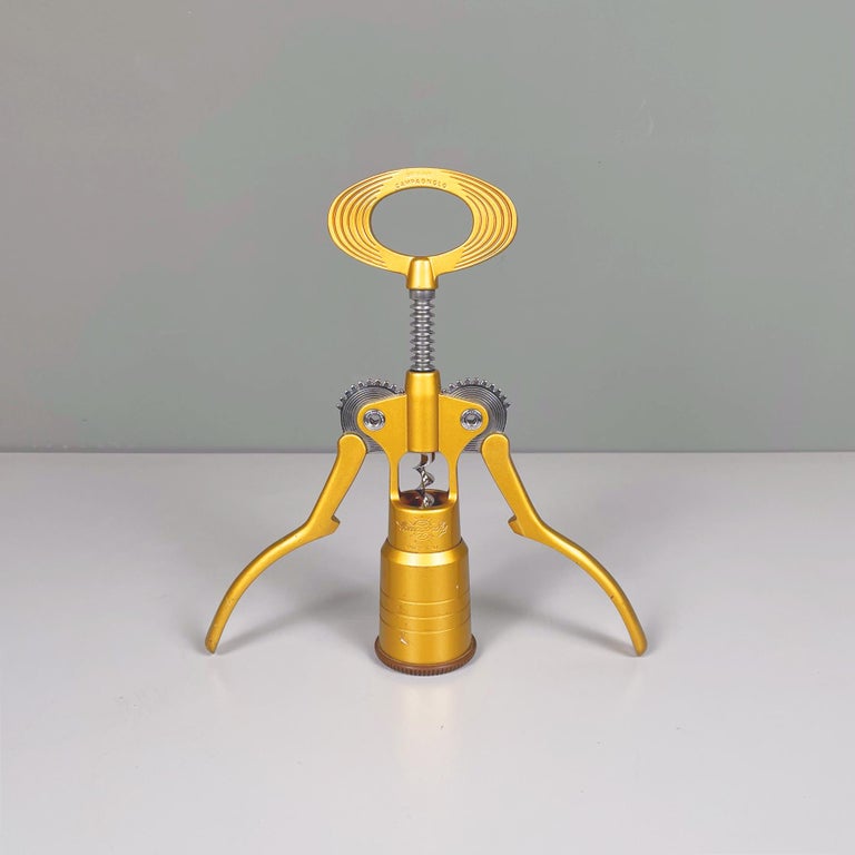 Italian Midcentury Gold Metal Corkscrew Mod. Big by Tullio Campagnolo ...