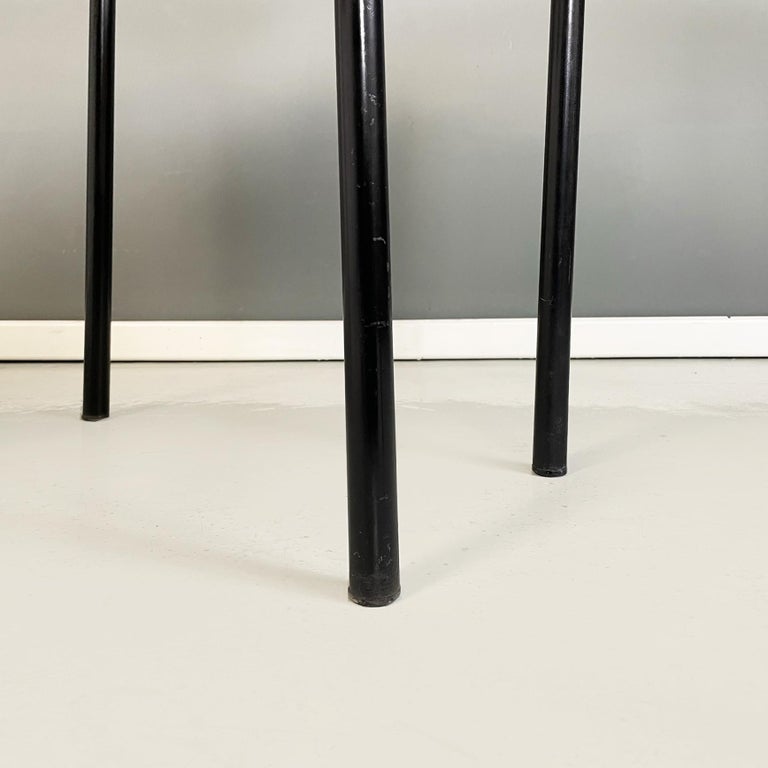 Italian Midcentury Hexagonal Bar Tables in Blue Formica and Black Metal ...