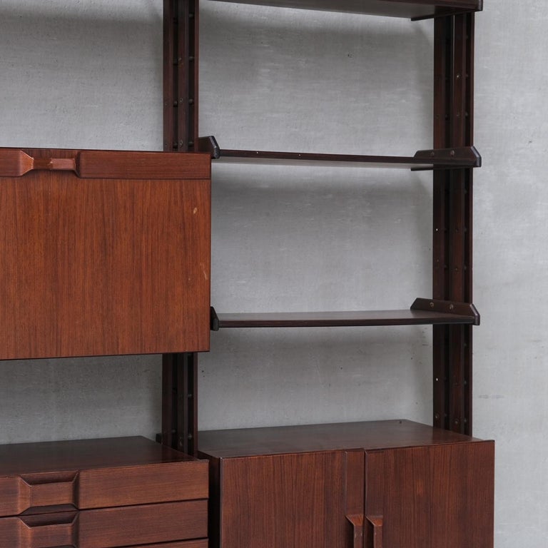 Italian Mid-Century Large Shelving Display For Sale at 1stDibs