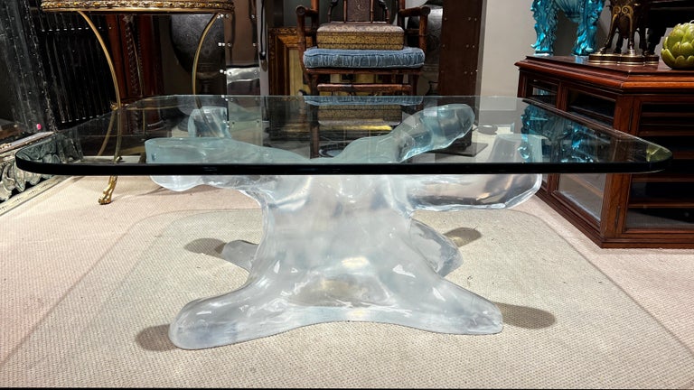 Italian Mid-Century Modern Acrylic and Glass Coffee Table by Alberto ...