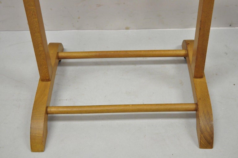Italian Mid Century Modern Birch Wood Clothing Valet Butler Stand By ...