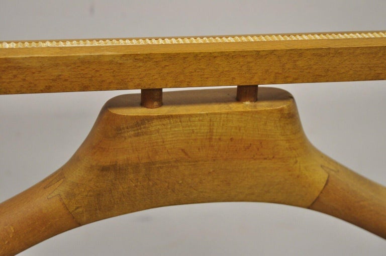 Italian Mid Century Modern Birch Wood Clothing Valet Butler Stand By ...