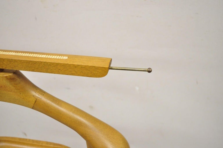 Italian Mid Century Modern Birch Wood Clothing Valet Butler Stand By ...