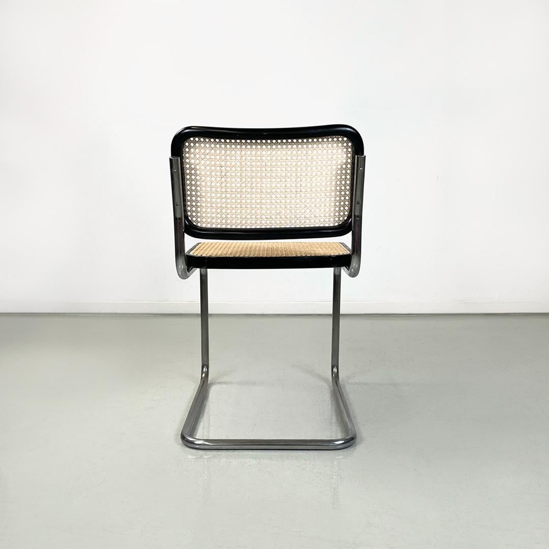 Italian mid-century modern black Cesca chair by Marcel Breuer for ...