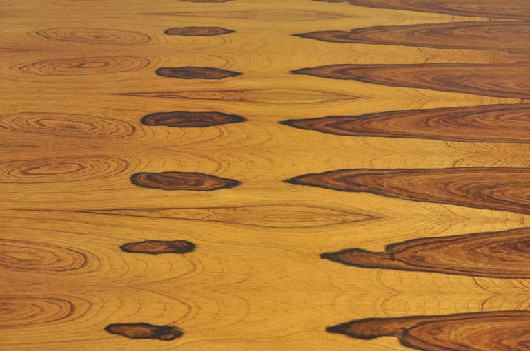 Italian Mid-Century Modern Black Limba Table and Chairs at 1stDibs